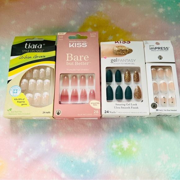 Kiss | Makeup | 4pks Of Kiss Nail Set | Poshmark